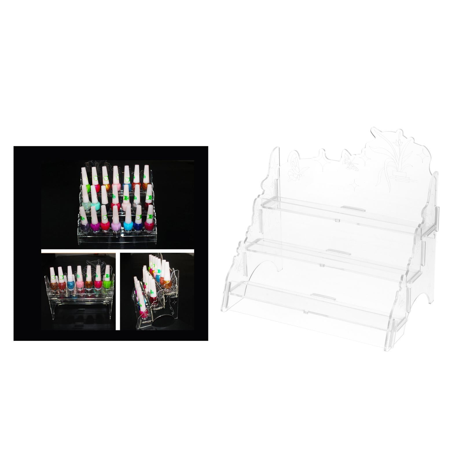 Nail Organizer Clear Acrylic Multi Layer Display Shelf Showcase ...