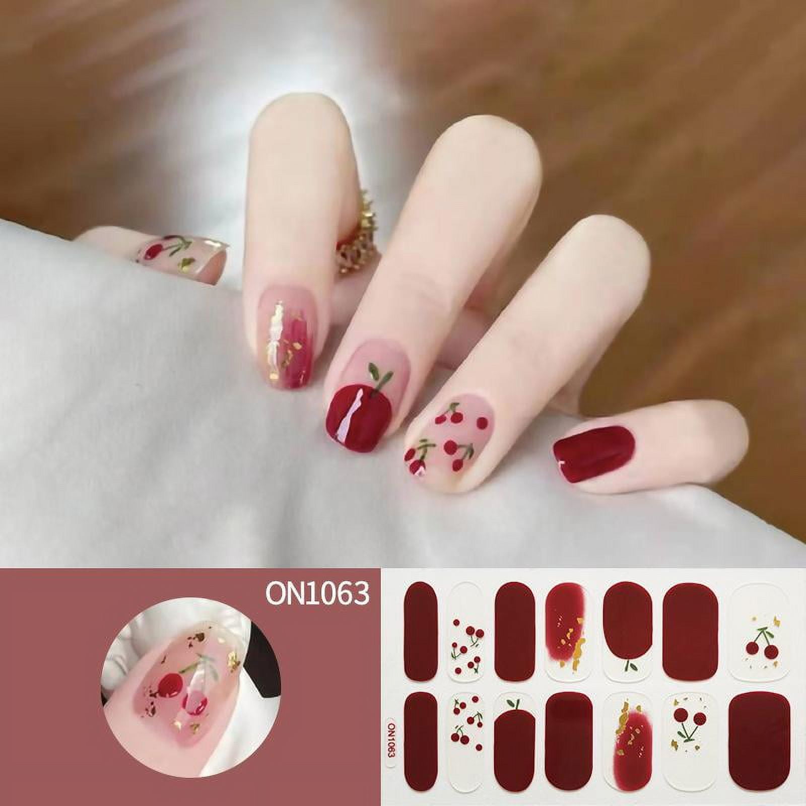 Nail Paste Sticker Set, 14 Pieces Waterproof Easy Application Long ...