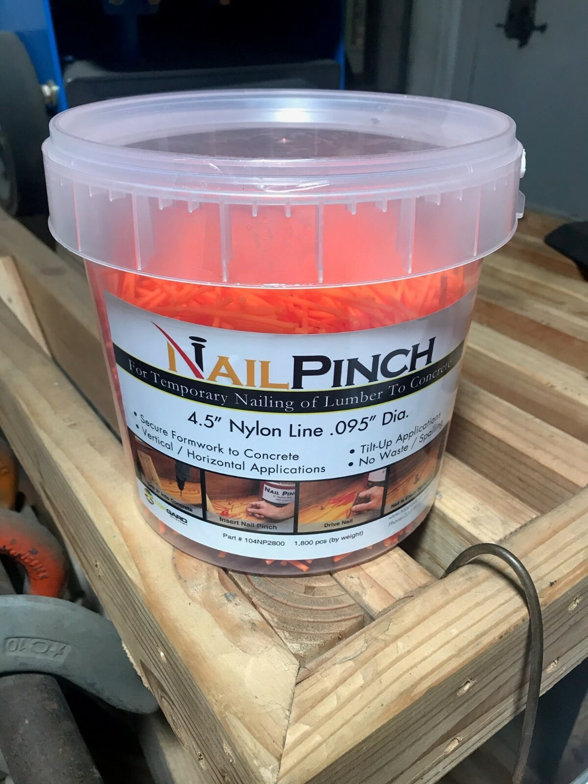 Nail Pinch - 1800 per pail - Tilt Up Construction Nail Insert - Walmart.com