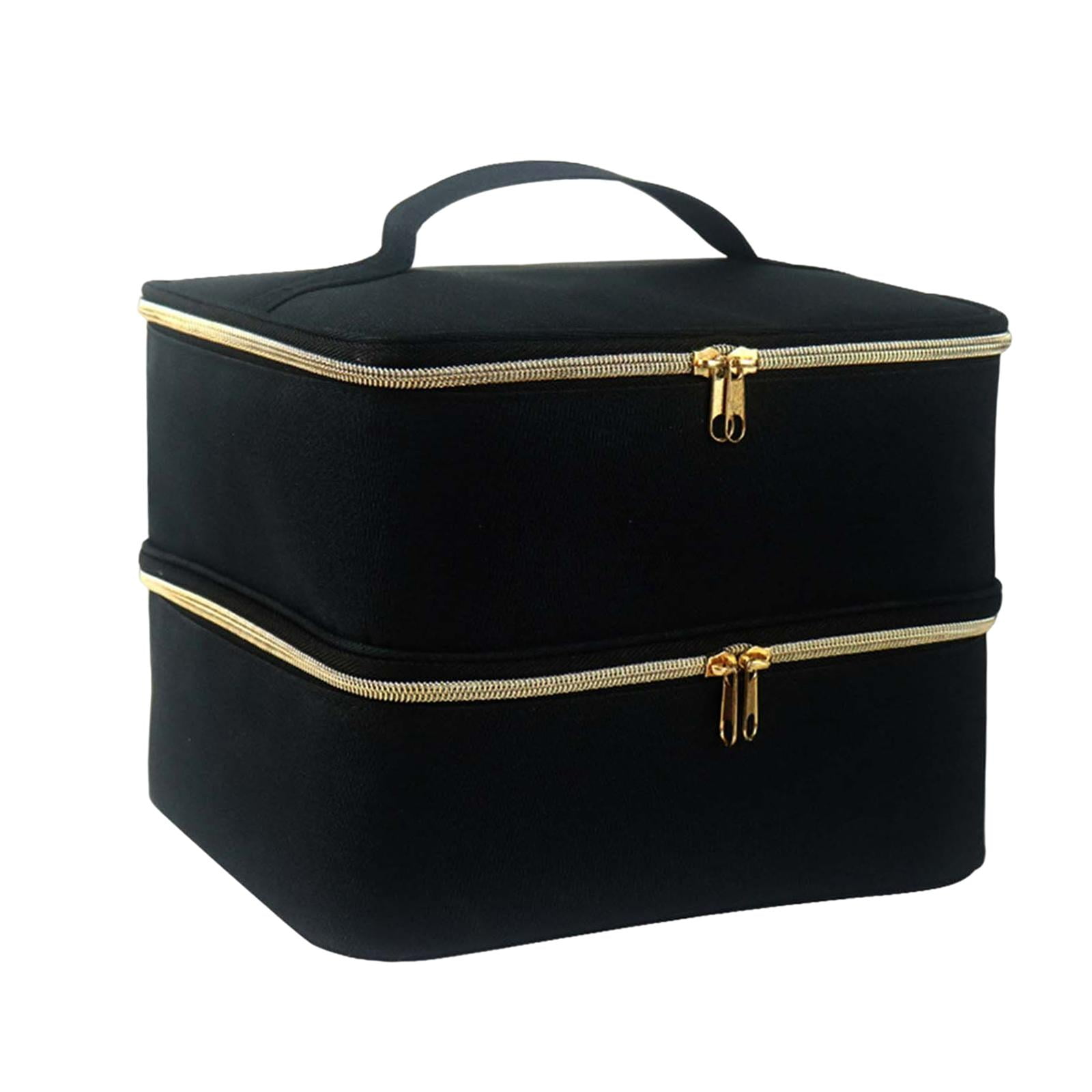 Nail Polish Carrying Case Bag Zipper Nylon Soft Dividers Container Nail ...