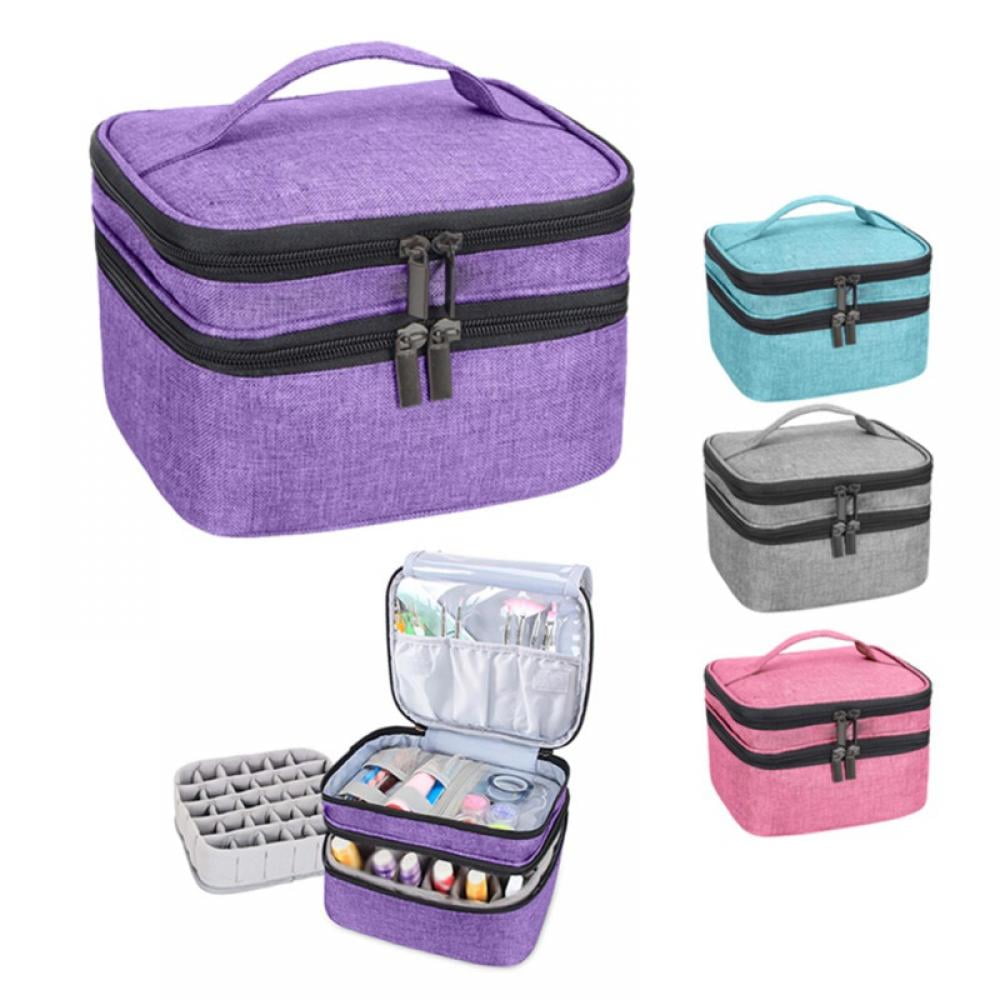 Nail Polish Carrying Case, Holds 20 Bottles (15ml - 0.5 fl.oz), Double ...
