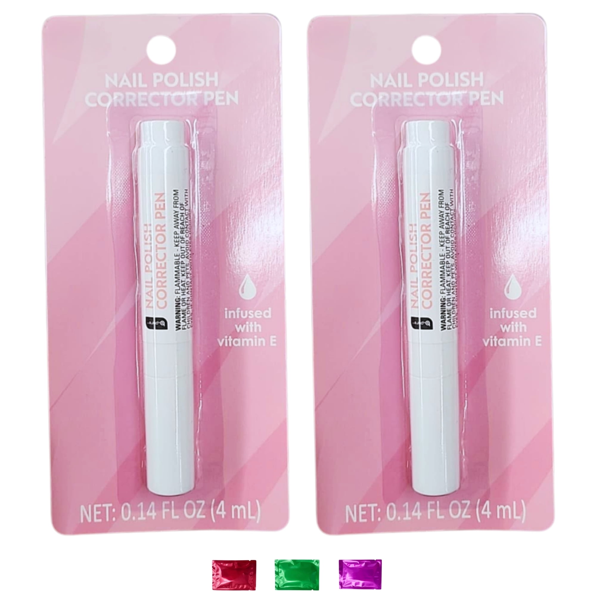 Nail Polish Corrector Pen 0.14 Fl Oz 2 Pack, Easy Remover Tool for ...