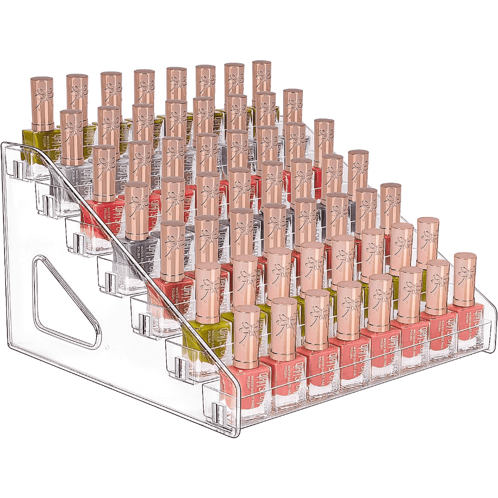 Nail Polish Display Holder Rack Countertop Makeup Nail Kit Lipstick ...