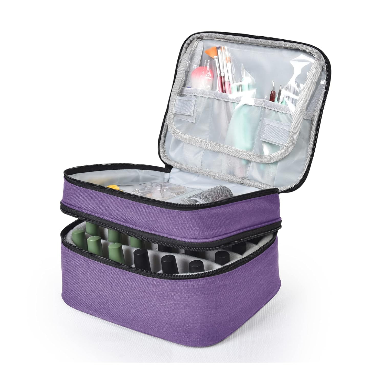 Nail Polish Organise, Nail Polish Carrying Case for 30 Bottles (15ml ...