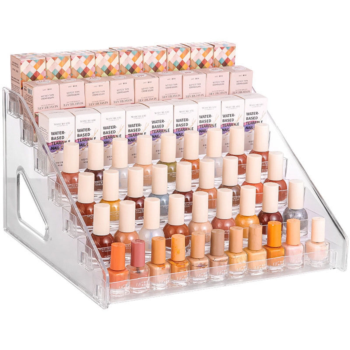 Nail Polish Organizer 7 Layers Nail Polish Holder Acrylic Display Rack ...