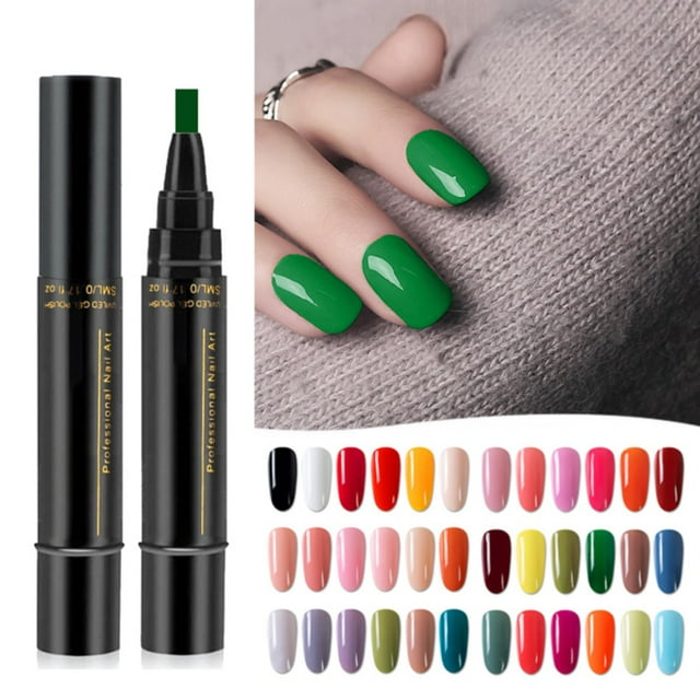 Nail Polish Pen, 36 Color Stepped Nail Polish Pen Three In One Pencil ...