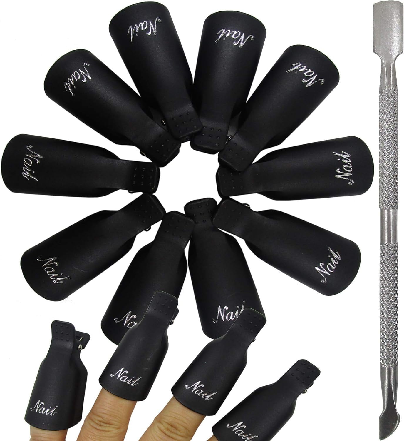 Nail Polish Remover Clips Tools Soak Off Caps UV Gel Removal Manicure ...