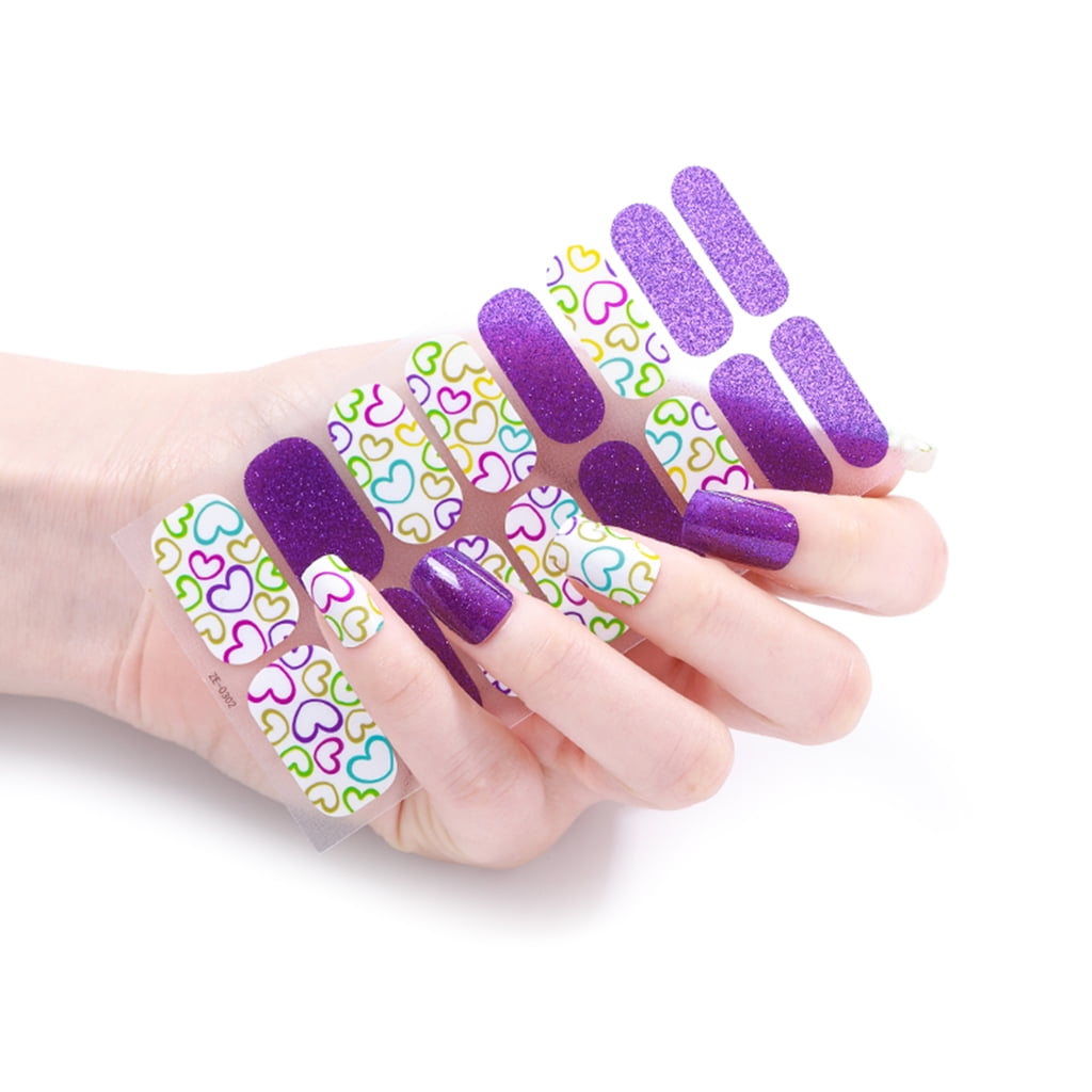 Nail Polish Sticker Nail Stickers Set for UV Lamp Need Full Nail Wraps ...