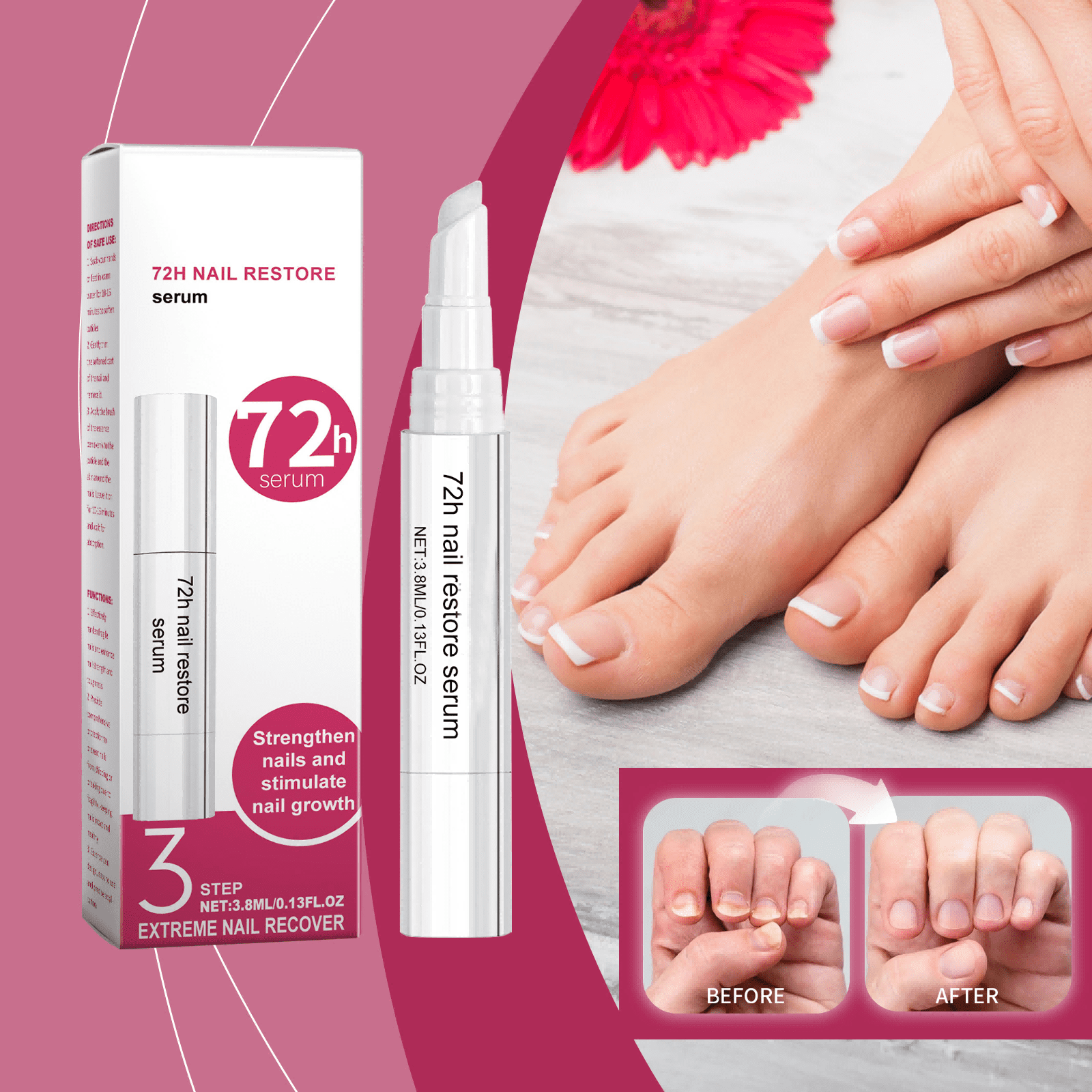 Nail Repai Care Nail Solution Multi Purpose Moisturize Strengthen Nail ...