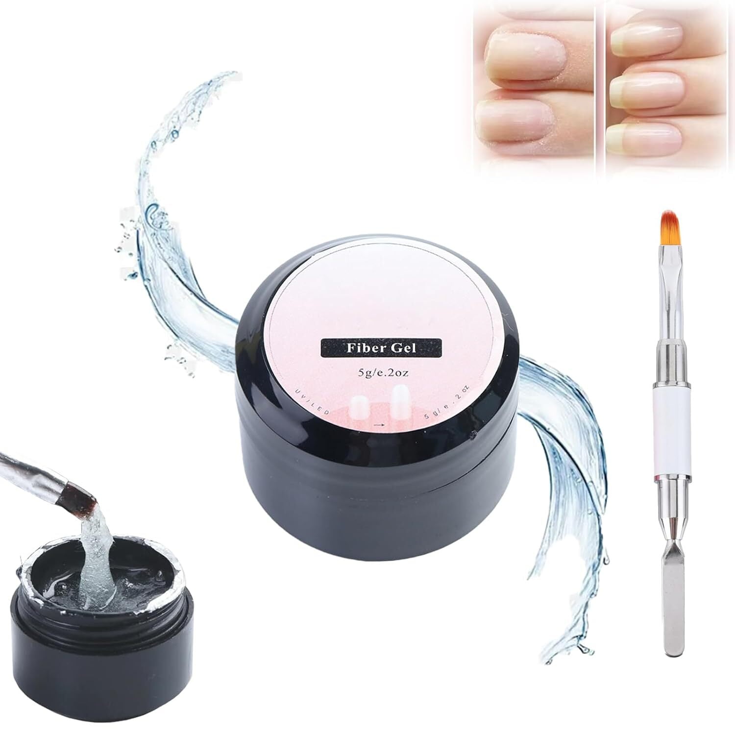 Nail Repair Protection Gel, Nail Repair Kit for Split Natural Nail, 5ml ...