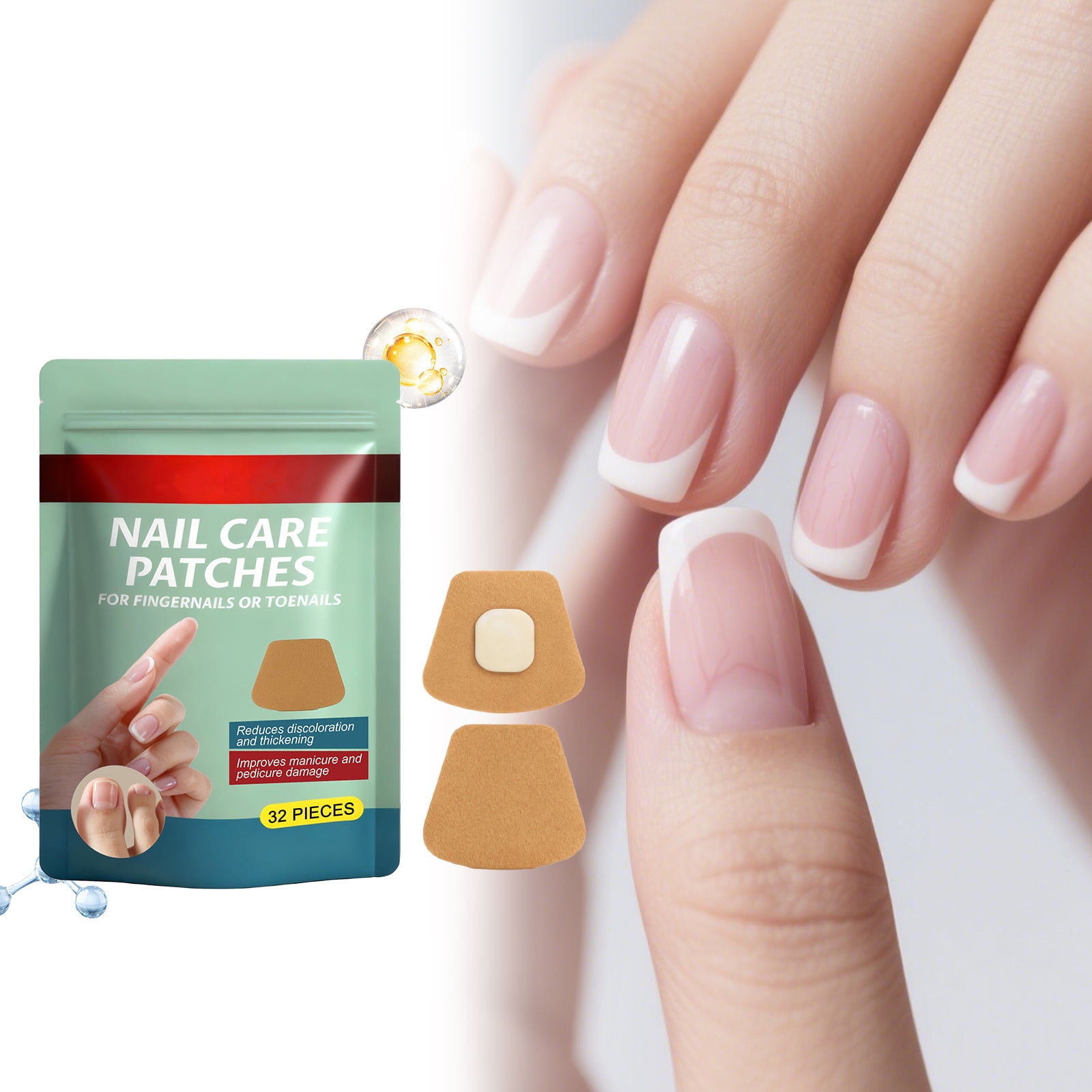 Nail Repair Stickers for Fingernails and Toenails, 32 Pieces ...