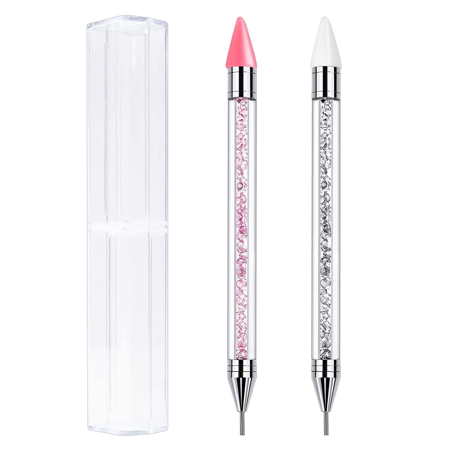 Nail Rhinestone Picker, 2 Pieces Dual-end Rhinestones Pickup Tool , Wax ...