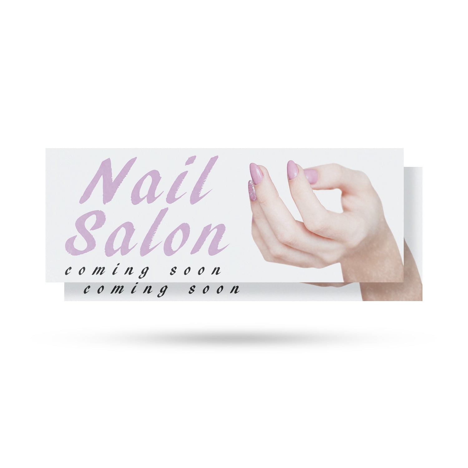 Nail Salon Coming Soon Vinyl Decal 2 Pack of 12 Inch x 5 Inch ...