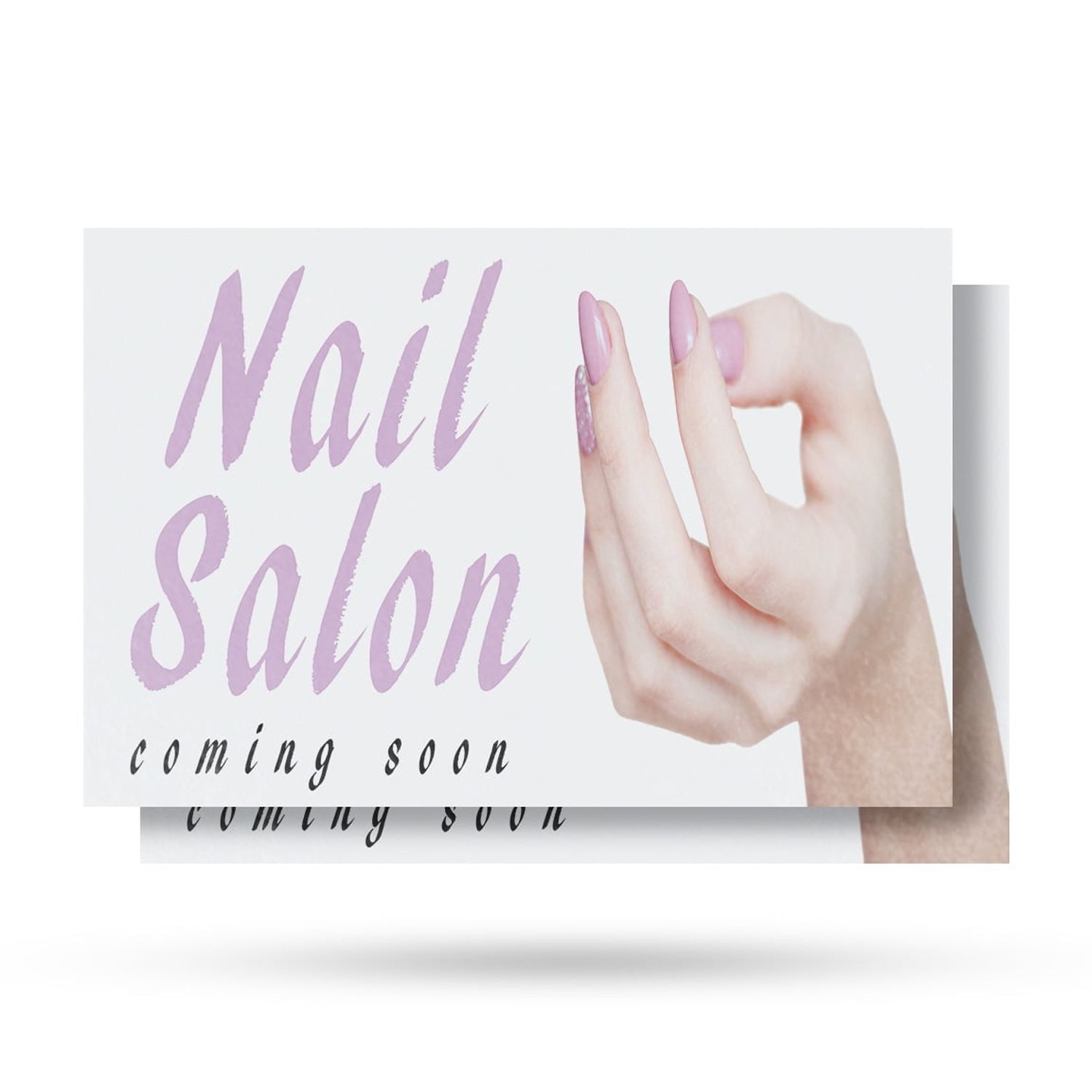 Nail Salon Coming Soon Vinyl Decal 2 Pack of 24 Inch x 36 Inch ...