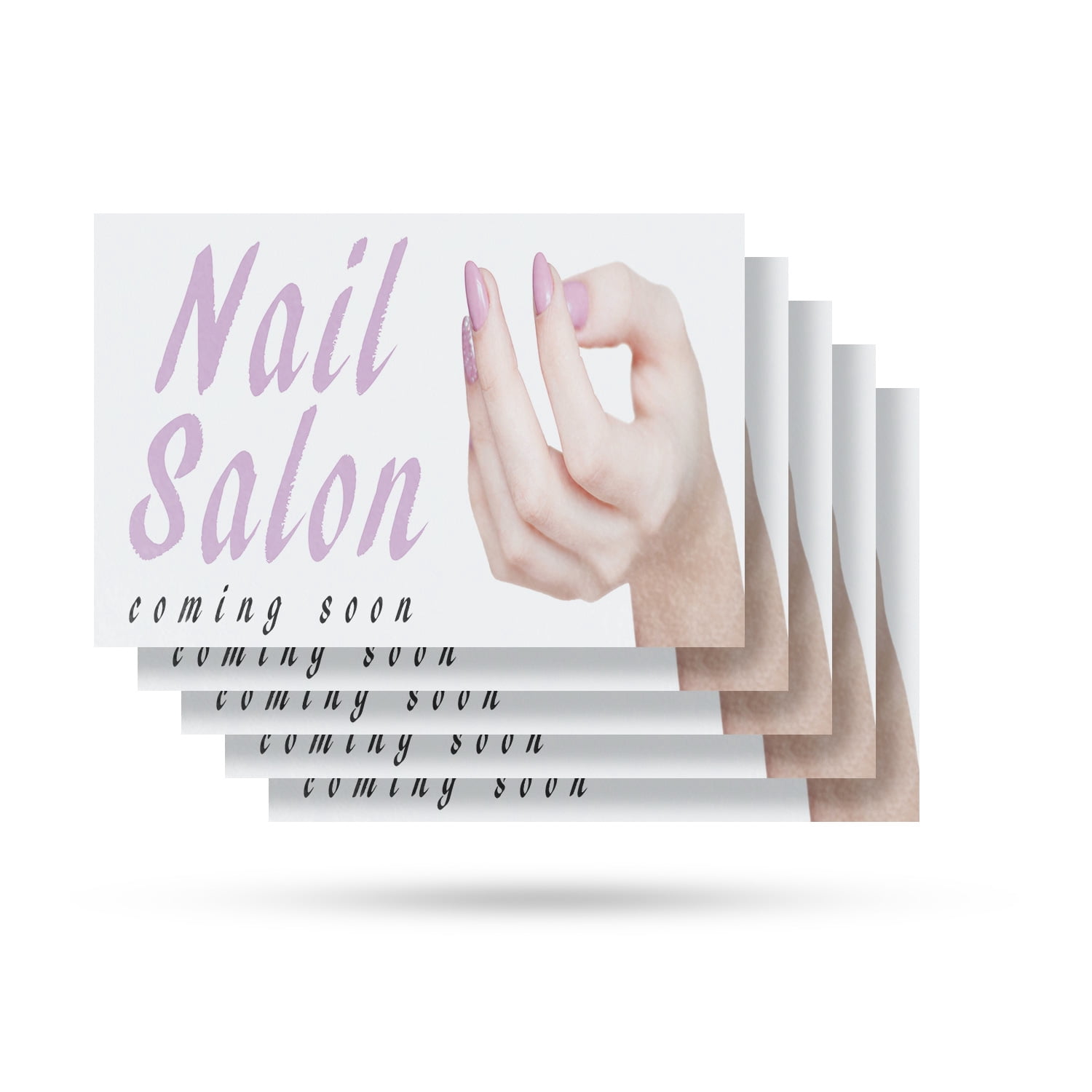 Nail Salon Coming Soon Vinyl Decal 5 Pack of 18 Inch x 24 Inch ...