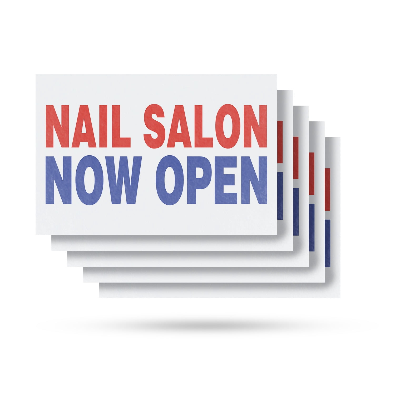 Nail Salon Now Open Vinyl Decal 5 Pack of 24 Inch x 36 Inch ...