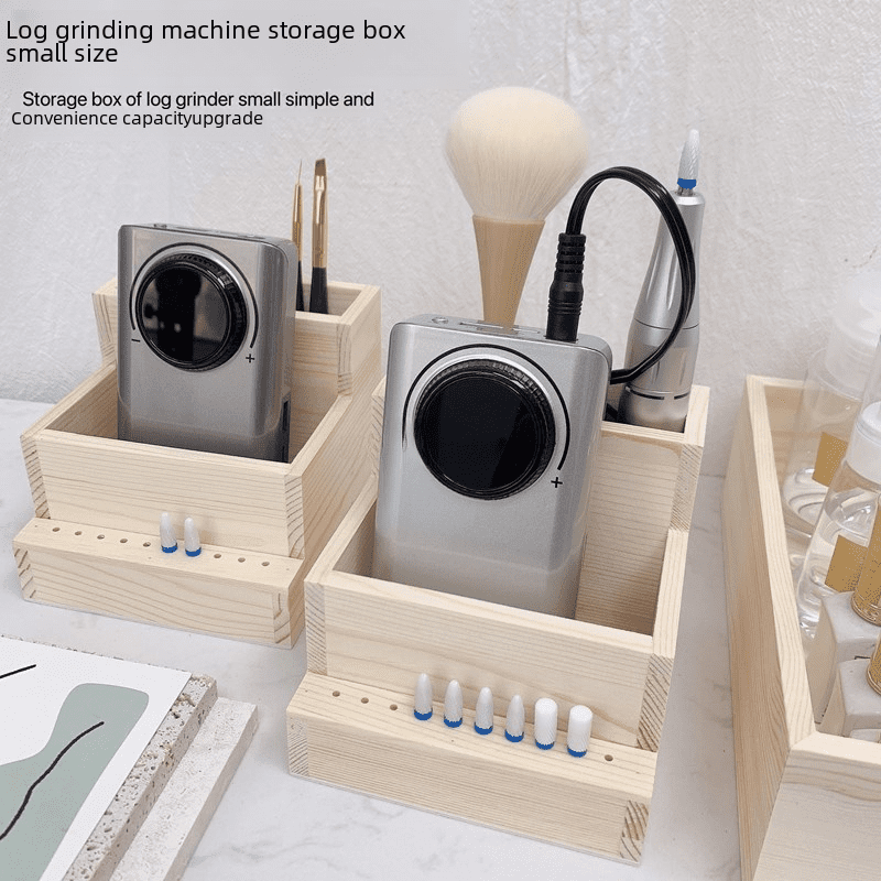 Nail Sander storage box double simple wind log pen container nail shop ...