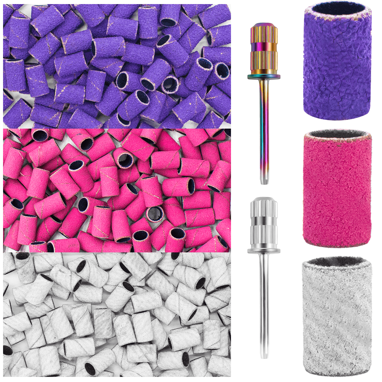 Nail Sanding Bands for Nail Drill, 300Pcs Nail Sanding Bands Coarse ...