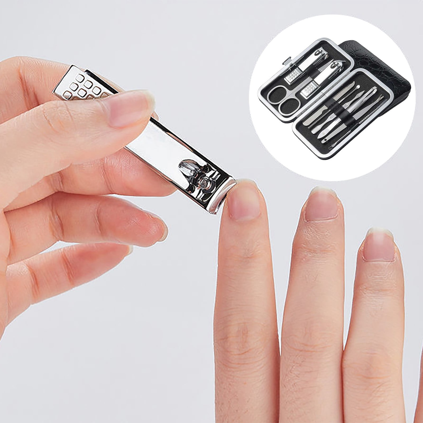 Nail Set Stainless Steel Nail Scissors Ear Spoon Pedicure Tools for ...