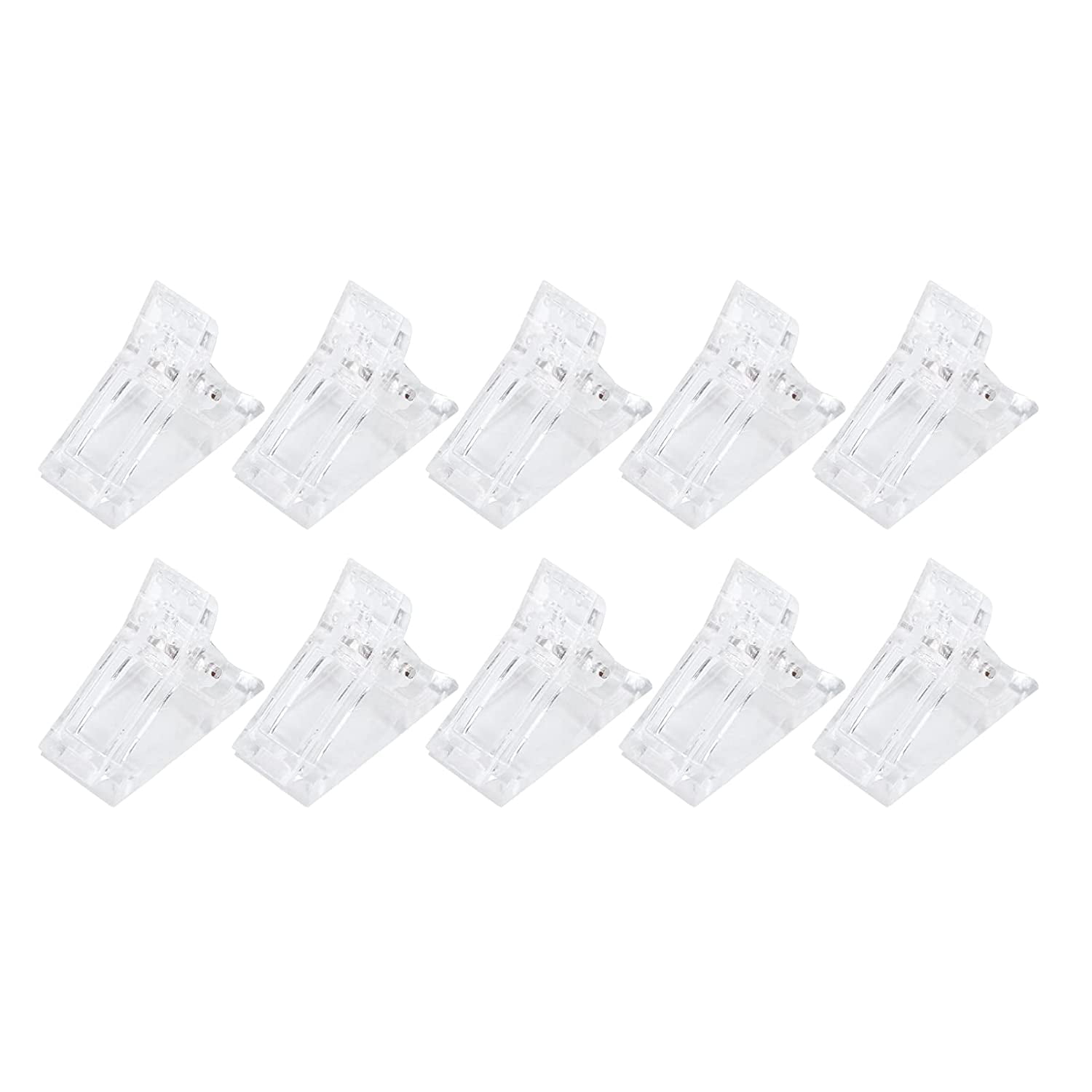 Nail Set Tool 10pcs Plastic Manicure Clamps Nail Clips Transparent Nail ...