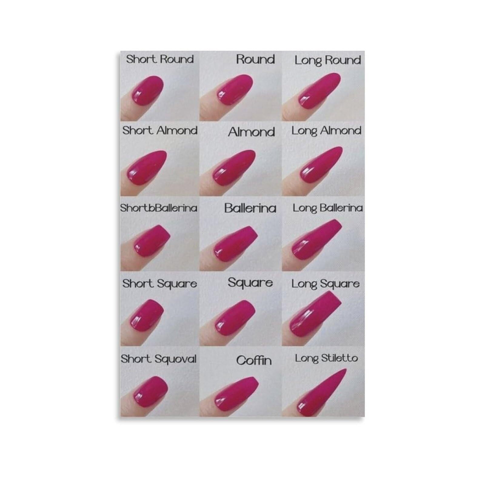 Nail Shape Poster Nail Shape Visual Guide Beauty Salon Nail Beauty Art ...