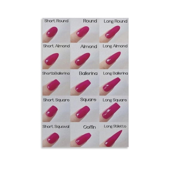 Nail Shape Poster Nail Shape Visual Guide Beauty Salon Nail Beauty Art ...