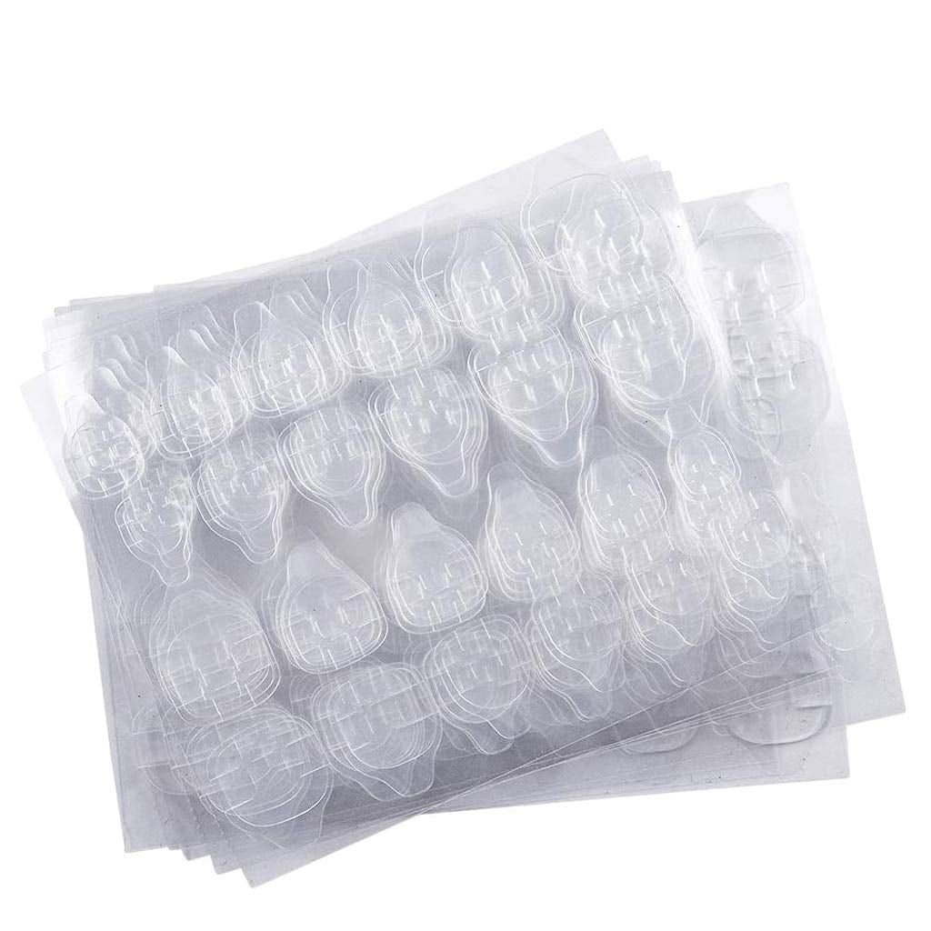 Nail Sheets 1 Glue Tape False Double-Side Sticker Jelly Nail (24pcs ...