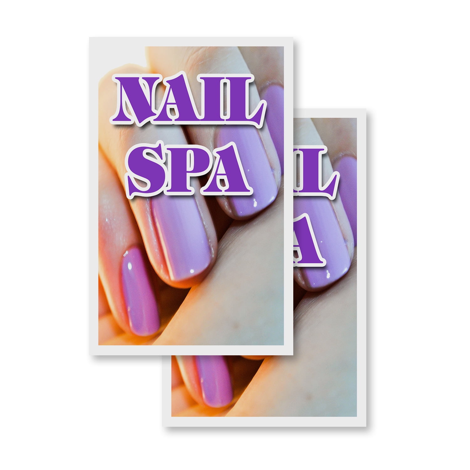 Nail Spa (2-PACK) 24" x 36" Vinyl Decals | Sign Insert Peel & Stick ...