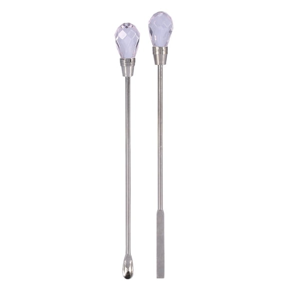 Nail Spatula Spoon Acrylic Gel Powder Stainless Steel Mix Stirring Rod ...