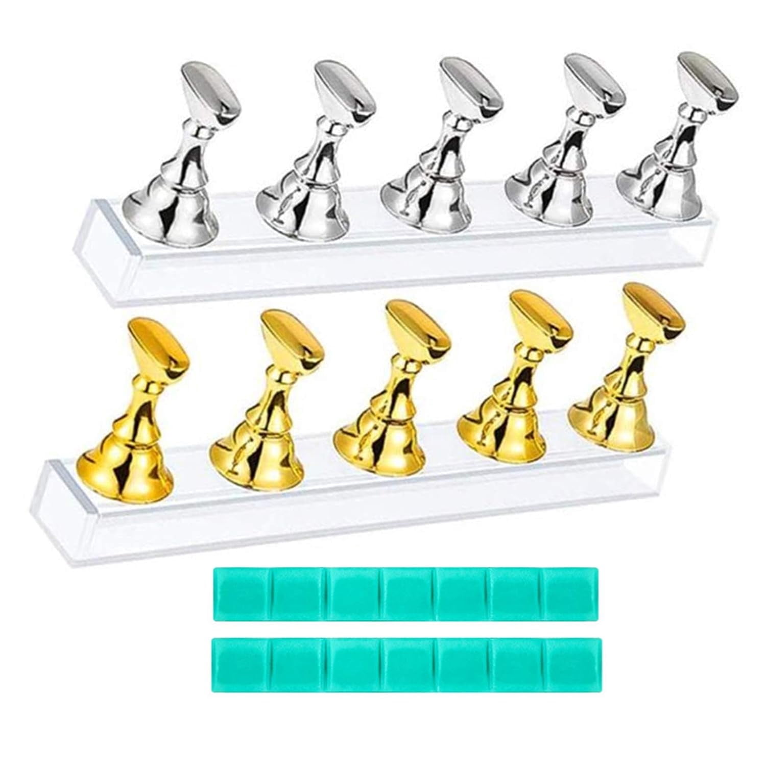 Nail Stand, Press on Stand for Nails 2 Set, Manicure Practice Training ...