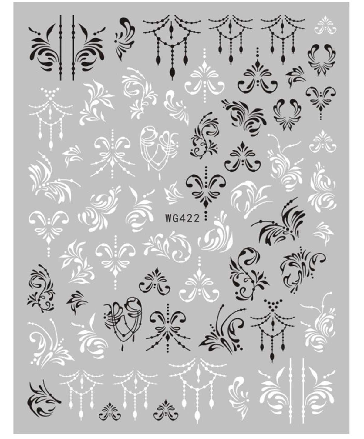 Nail Sticker Export Black and White Line Nail Sticker - Walmart.com