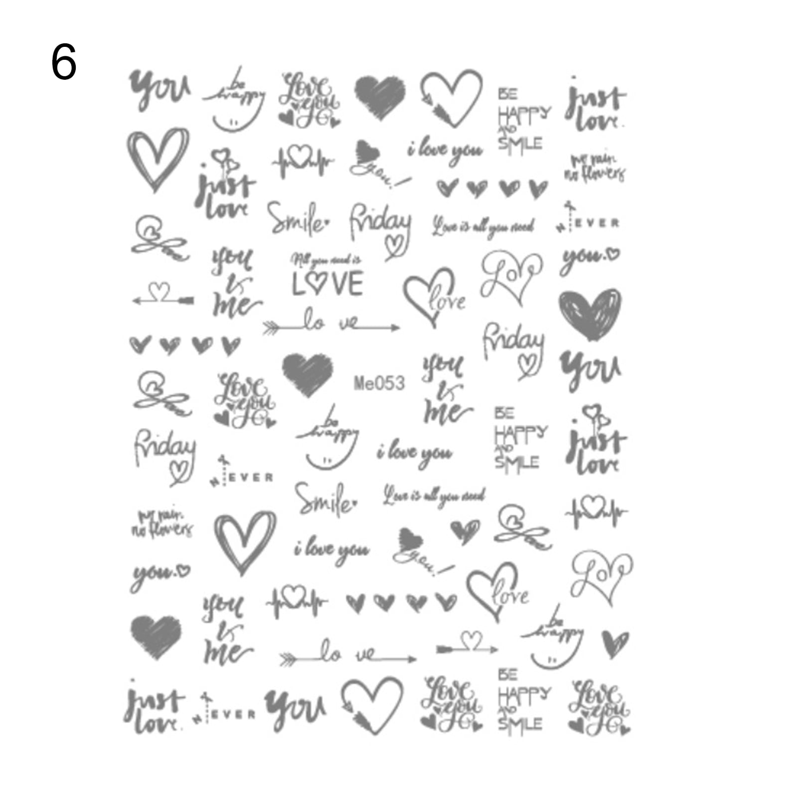 Nail Sticker Non-Fading 3D Effects Excellent Saturation Romantic ...