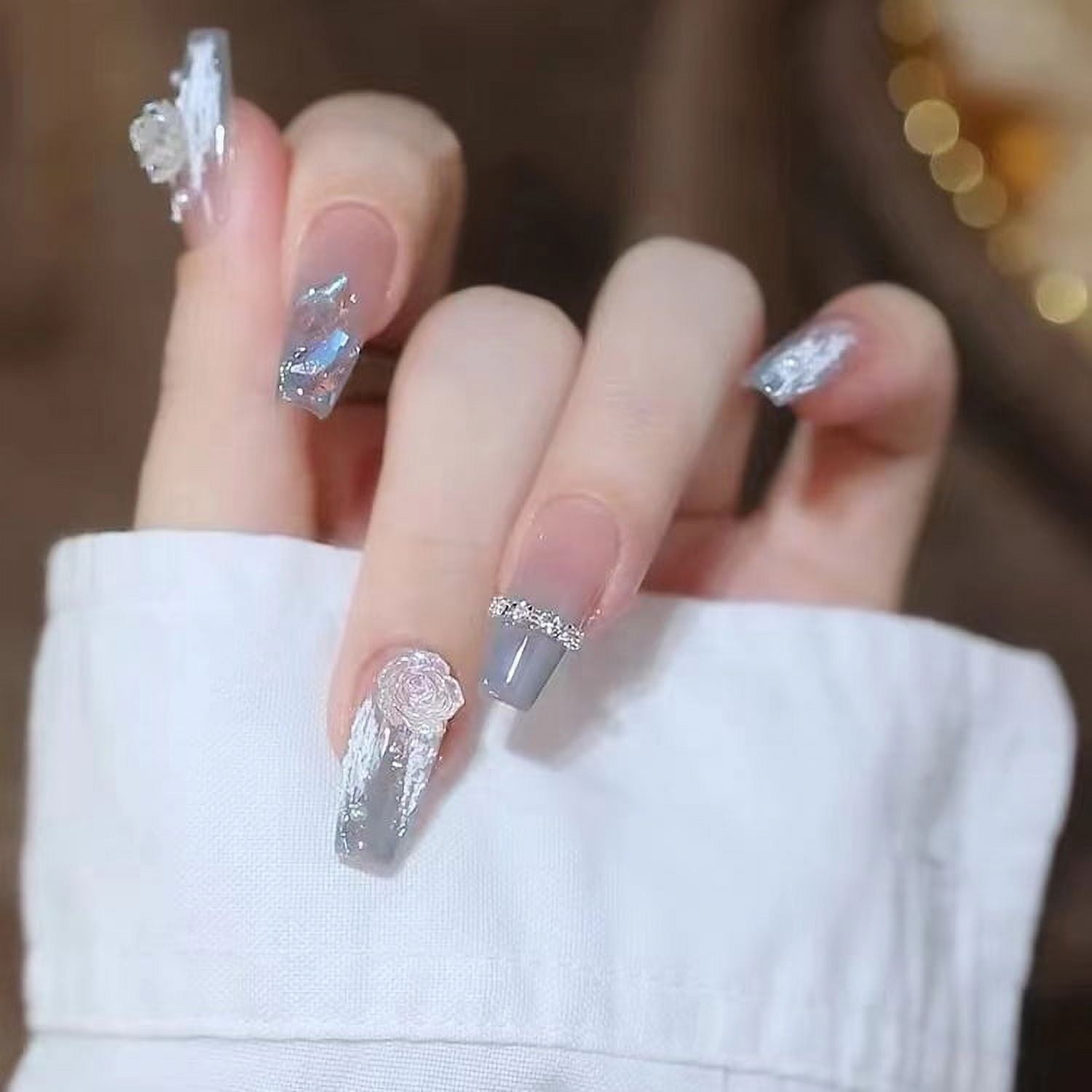 Nail Stickers Fake Nails Wearable Detachable Nail Tips - Walmart.com