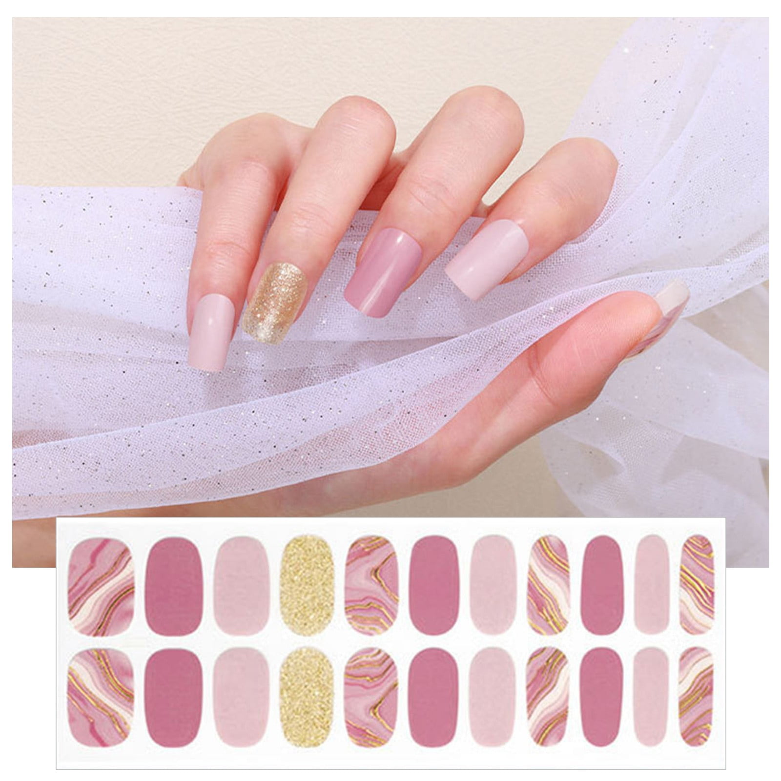 Nail Stickers for Girls Glitter Nail Color Stickers Self Mini Craft ...