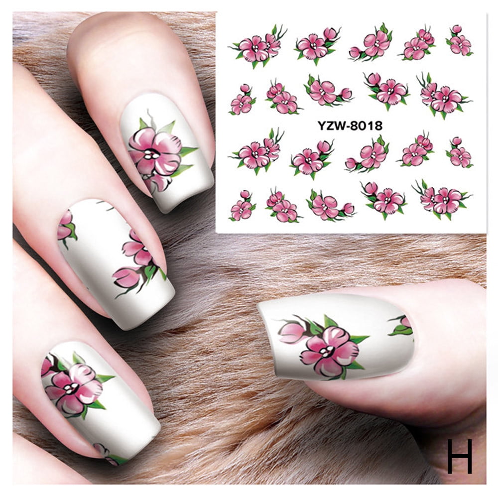 Nail Stickers off Promotions! 3D Nail Applique Patterned Nail Back Glue ...