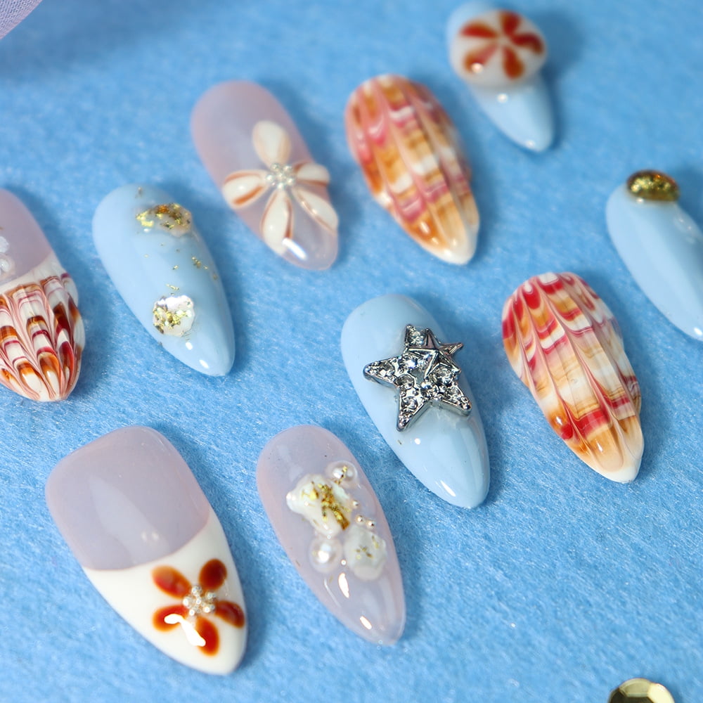 Nail Stickers XINGX Hand-Painted Shell French Style Ice Transparent ...