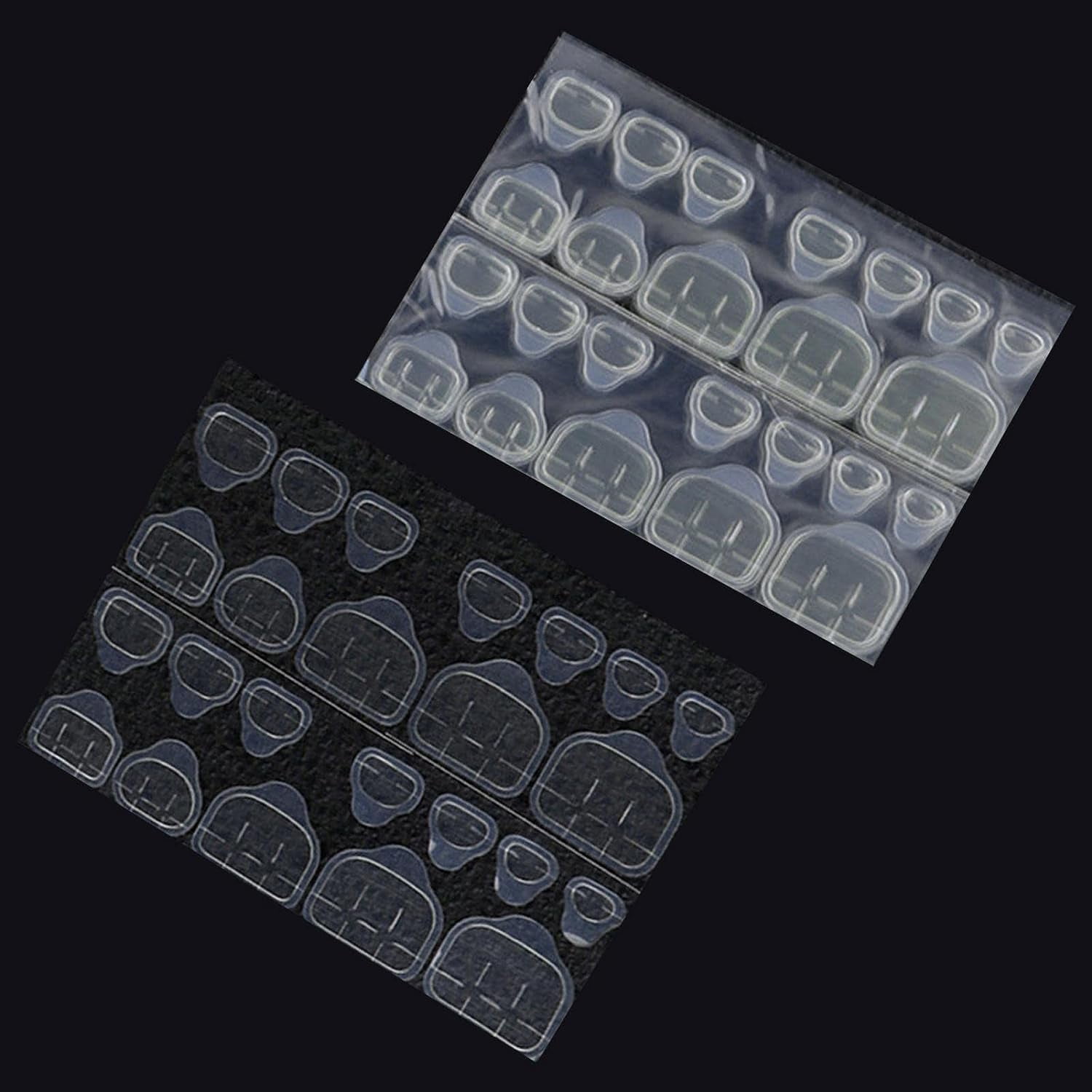 Nail Sticky Tabs - 50 Sheets Fake Nails Glue Stickers,Transparent ...