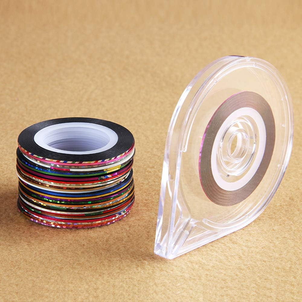 Nail-Striping Tape Line, 30 Rolls Mixed Colors Nail-Striping Art Tape ...