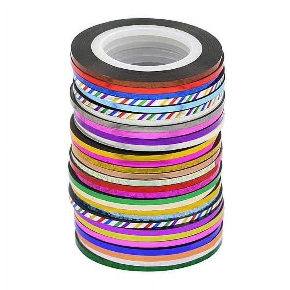 Nail Striping Tapes 10Pcs 2mm Widened Glitter Nail Art Tips Line ...