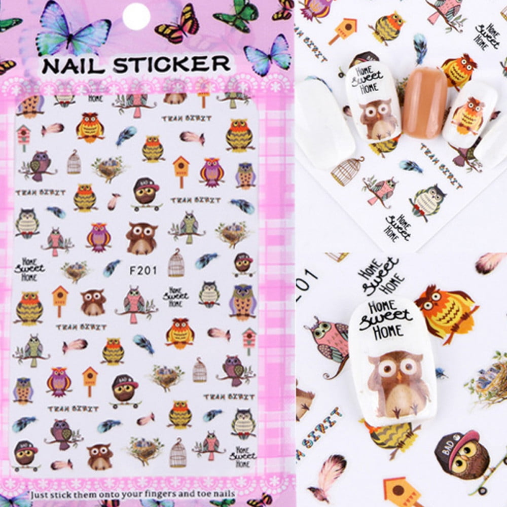 Nail Supplies Cara Lady 3D Design Foil Stickers Transfer Decal Tips ...