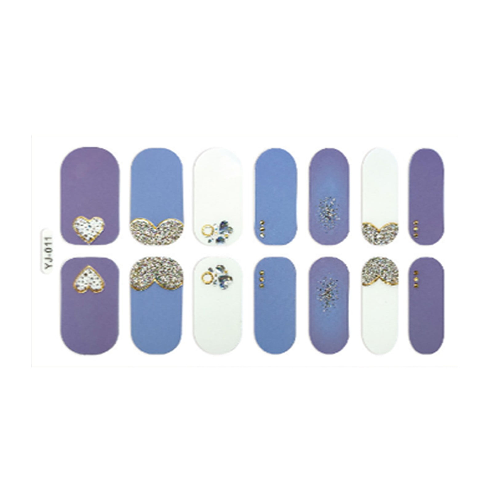 On Nail Tabs Sticky Tabs For Nails Nail Decals On Nails Clear Jelly Tips 3d Gold Nail Stickers