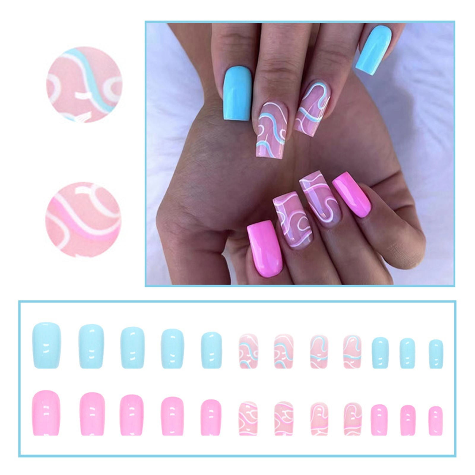 Nail Things for Nail Tech Clear on Nails Acrylic Toe Nails Tips Full ...