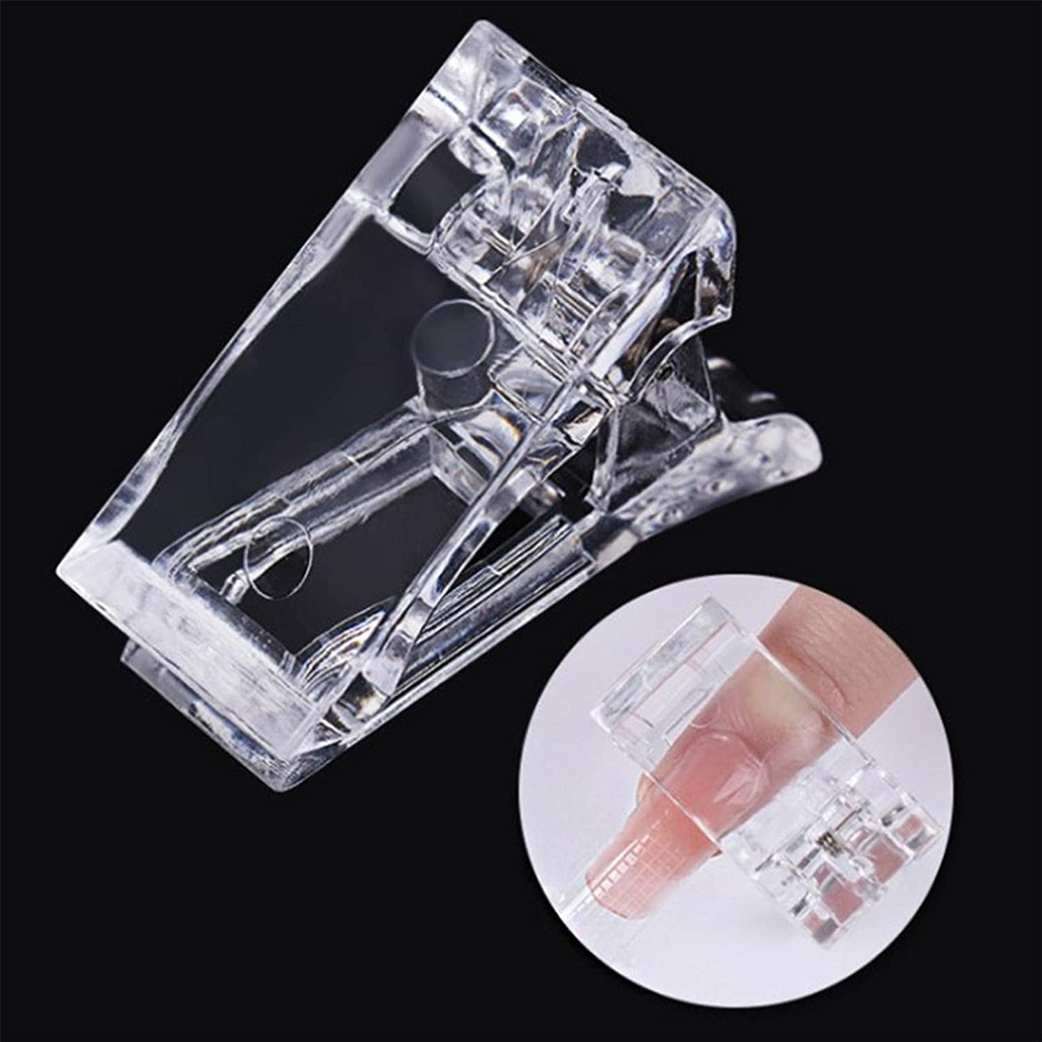 Nail Tips Clips for Quick Building Polygel Nail Forms Transparent ...