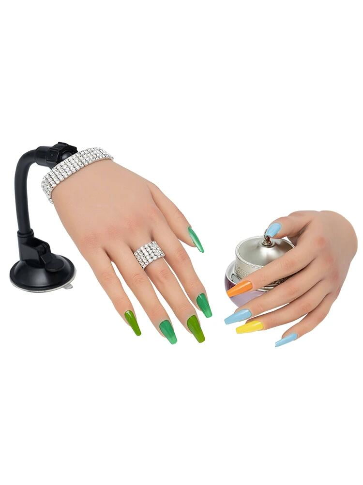 Nail Training Fake Hand For Acrylic Nails Silicone Hands to Practice ...