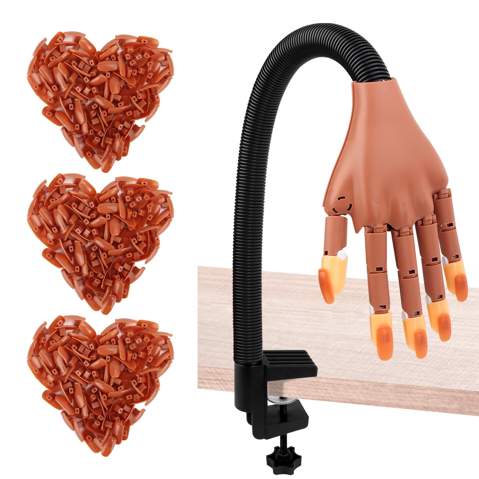 Nail Training Hand for Acrylic Nails, Fake Hand for Nail Practice ...