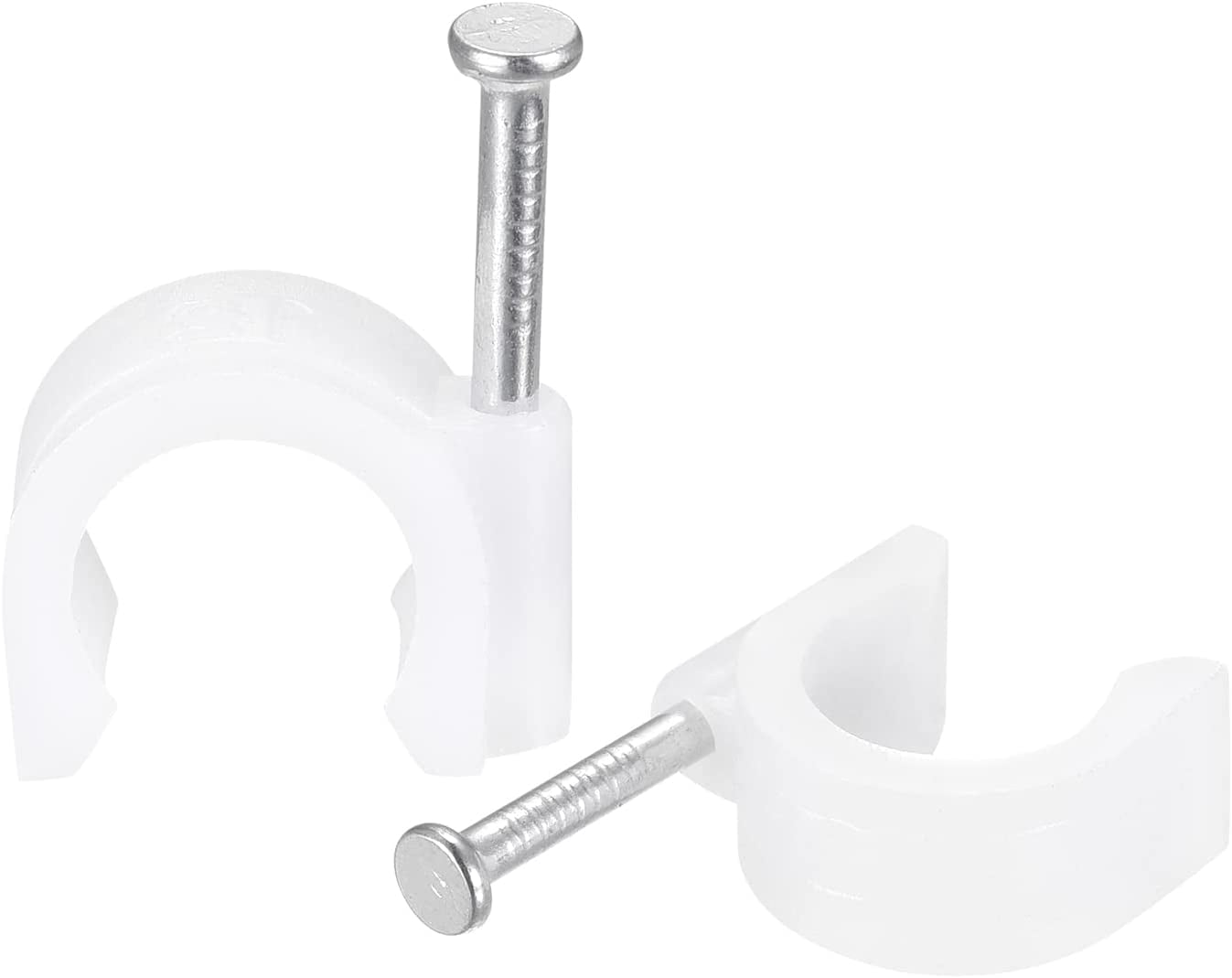 Nail in Cable Clips, 80pcs 12mm PVC Circle Cable Clips with Carbon ...