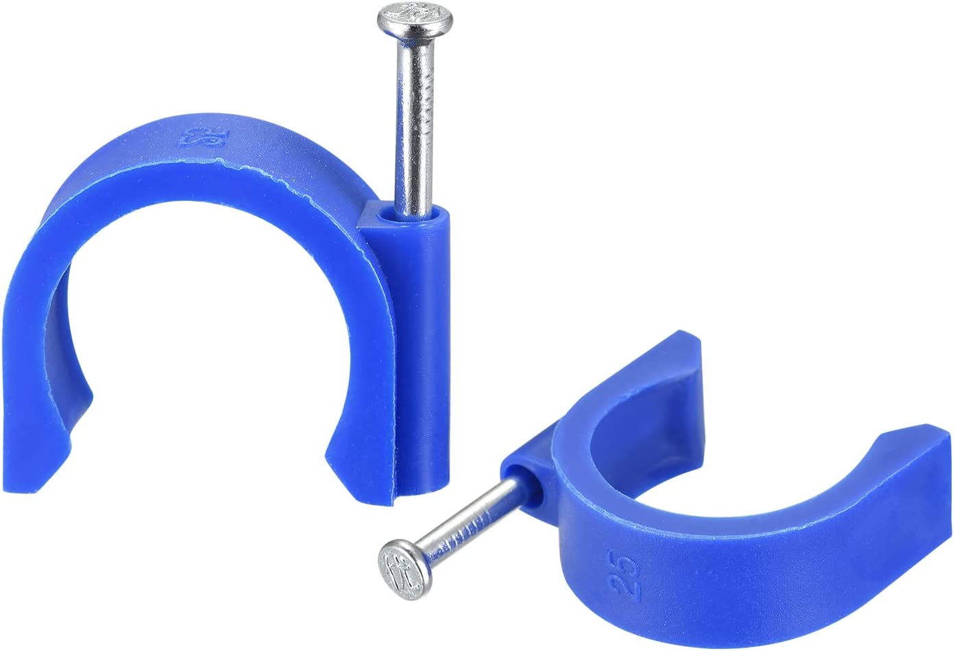 Nail in Cable Clips, 80pcs 25mm PVC Circle Cable Clips with Carbon ...