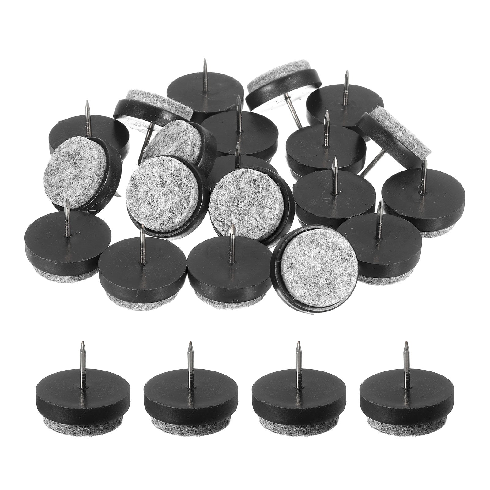 Nail-on Furniture Sliders, 32Pack Nail-on Felt Pads Round Chair Table ...
