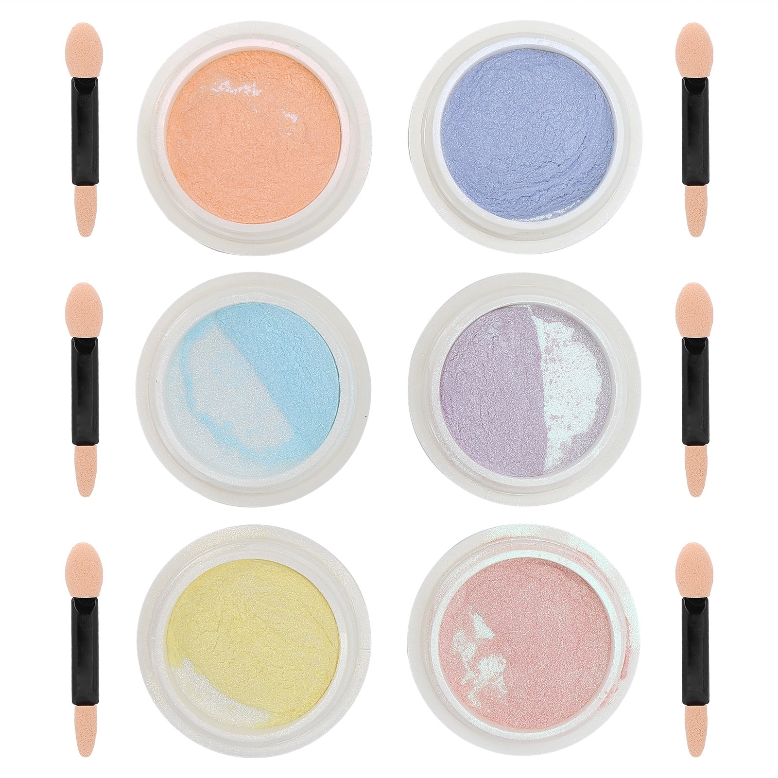 Nail powder set, 6-color nail powder, pearl luster, shiny nail effect ...