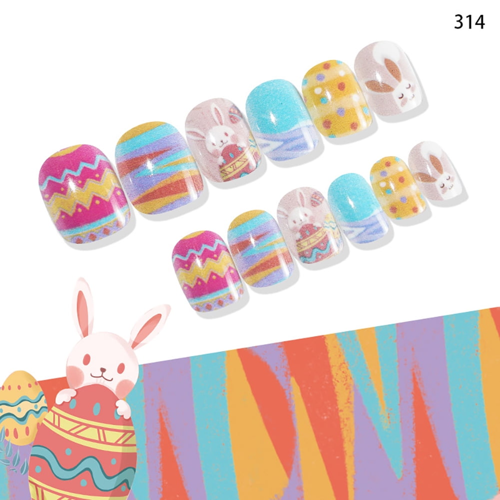 Nail wear a piece of cute Easter Children's tabs wearable flats Slices ...